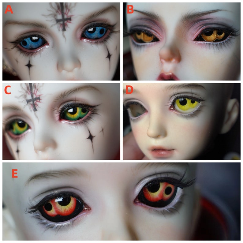 Double Pupil BJD Doll Eyes: Resin Devil Eyes, Halloween Gifts (14/16MM ...