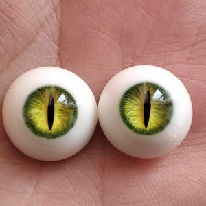 Gold Beast Pupil BJD Doll Eyes, Custom Resin Doll Eyes Doll Realistic ...