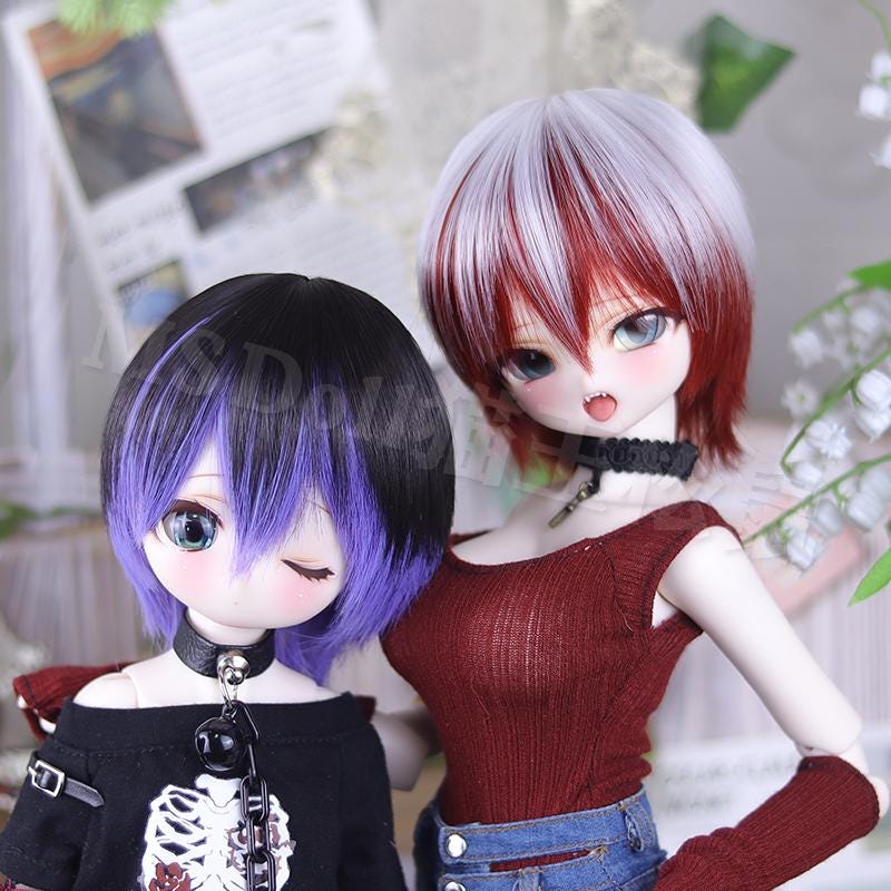 Bjd Blue Wig 1/4 - Etsy