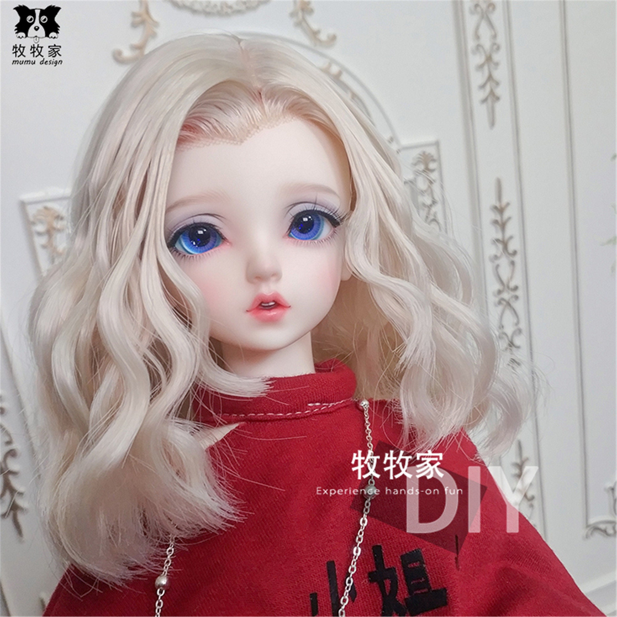 1/3 BJD Wig 1/4 MSD Wig Short Doll Wig Curly BJD Wig - Etsy
