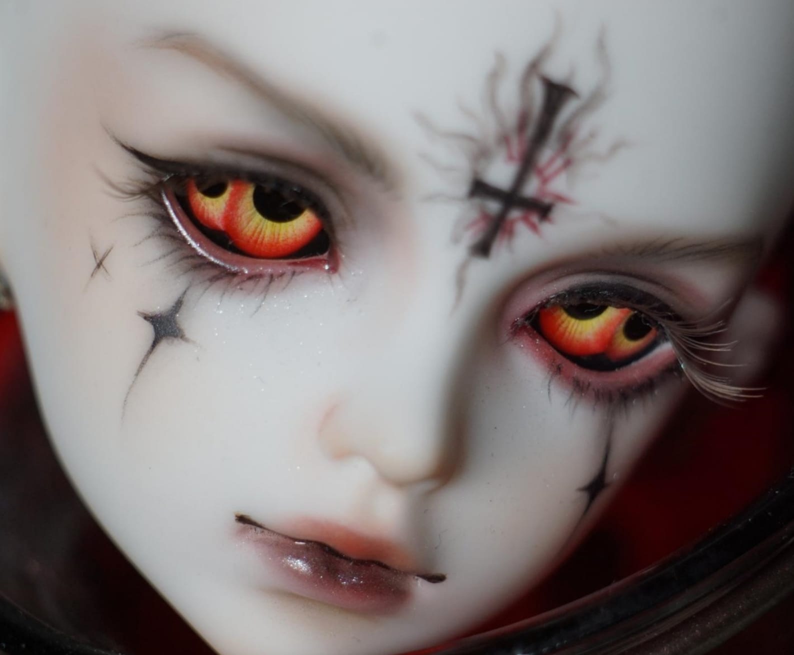 Double Pupil BJD Doll Eyes: Resin Devil Eyes, Halloween Gifts (14/16MM ...