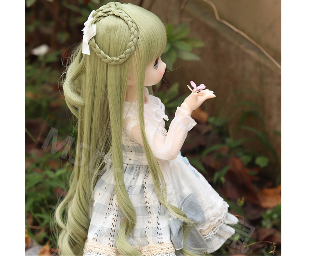 10 Farben 1/3 1/4 1/6 BJD Perücke langes lockiges Haar gewellte ...