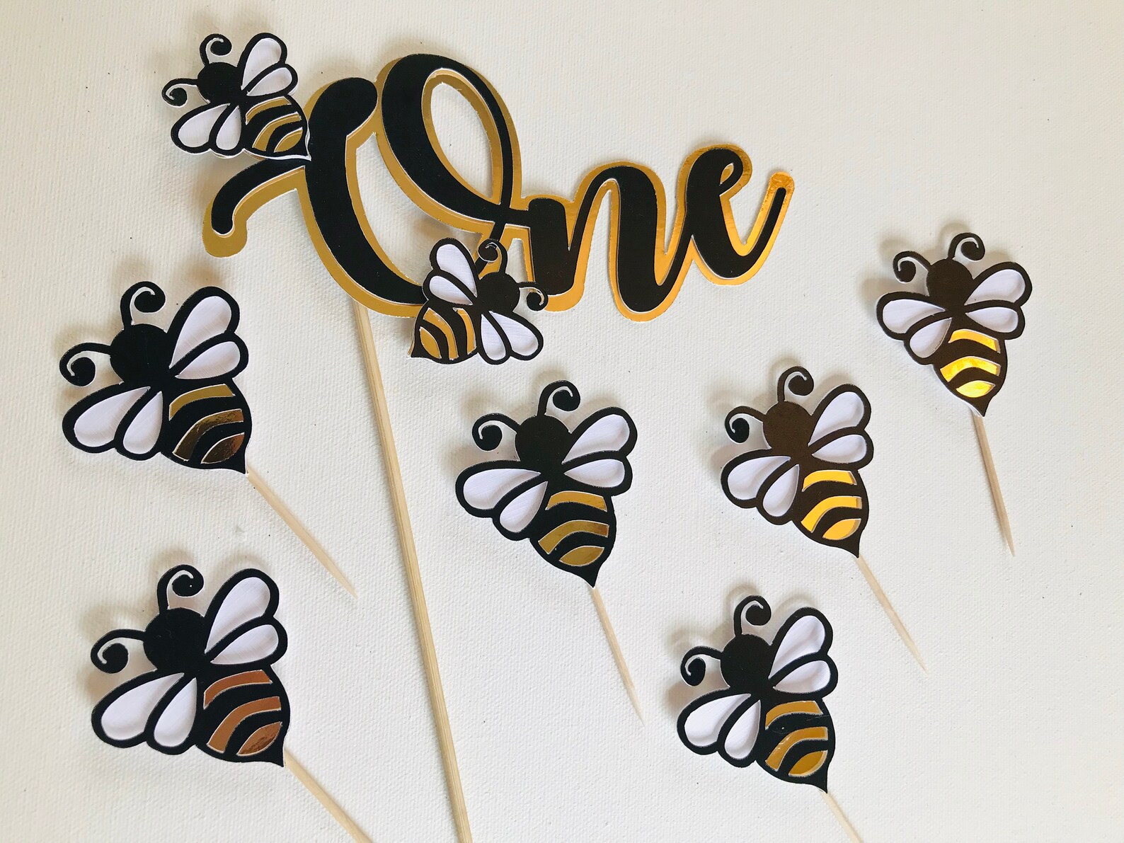 Bee Themed Cake Topper 1st Birthday Bee Cake Topper Bee - Etsy UK
