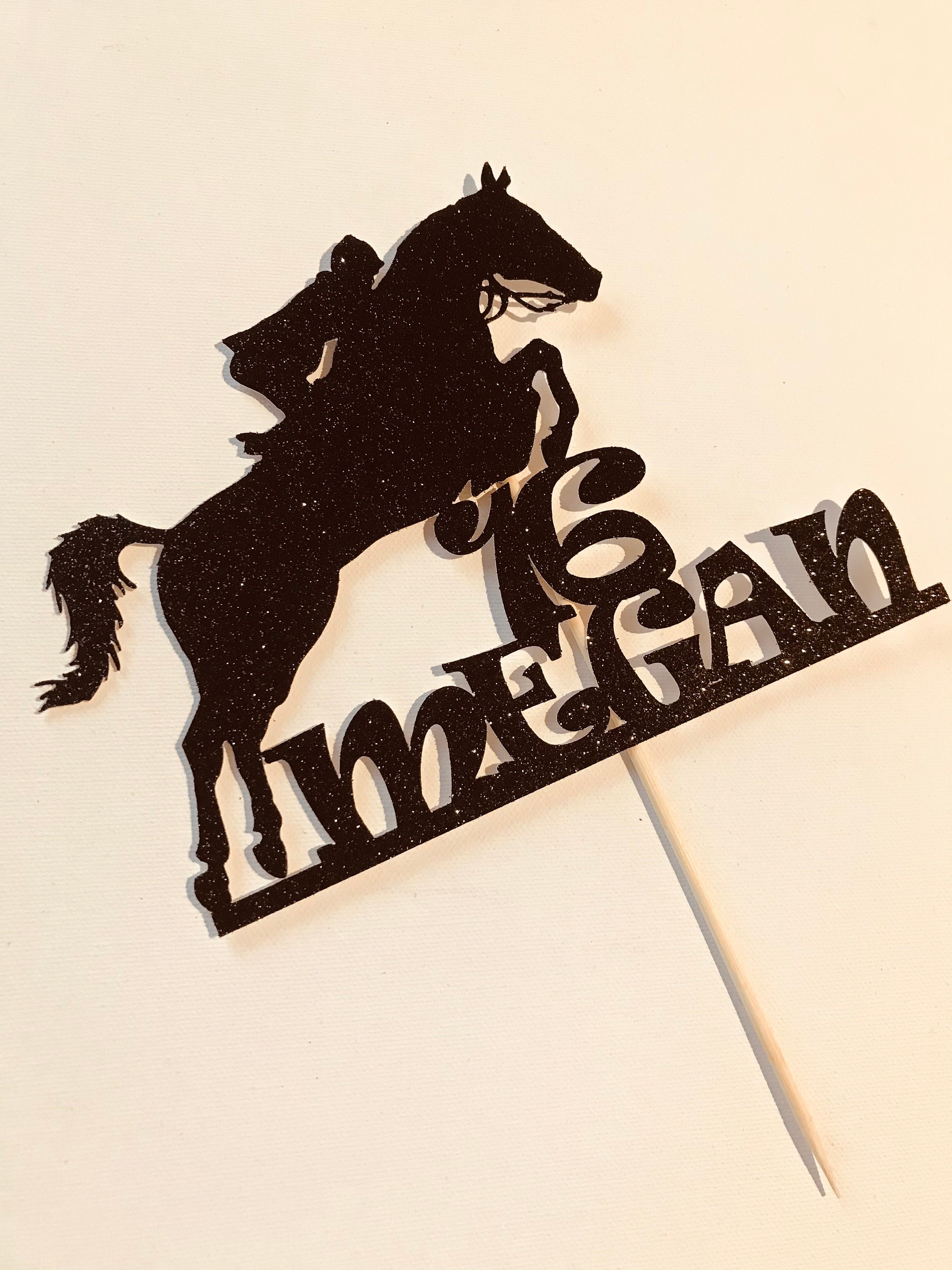 Show Jumping Cake Topper / Large Personalised Cake Topper / | Etsy