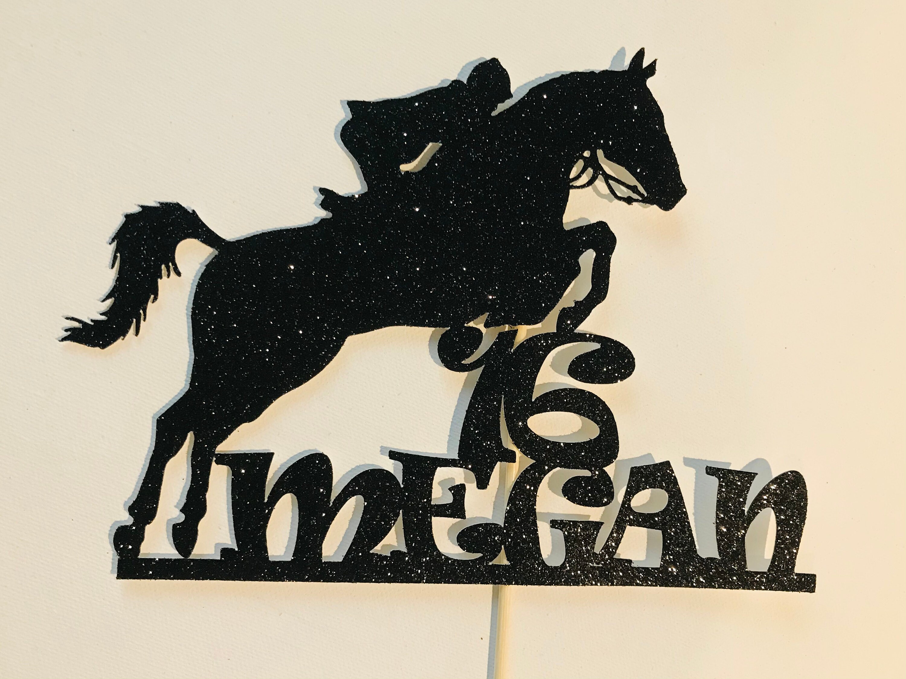 Show Jumping Cake Topper / Large Personalised Cake Topper / | Etsy