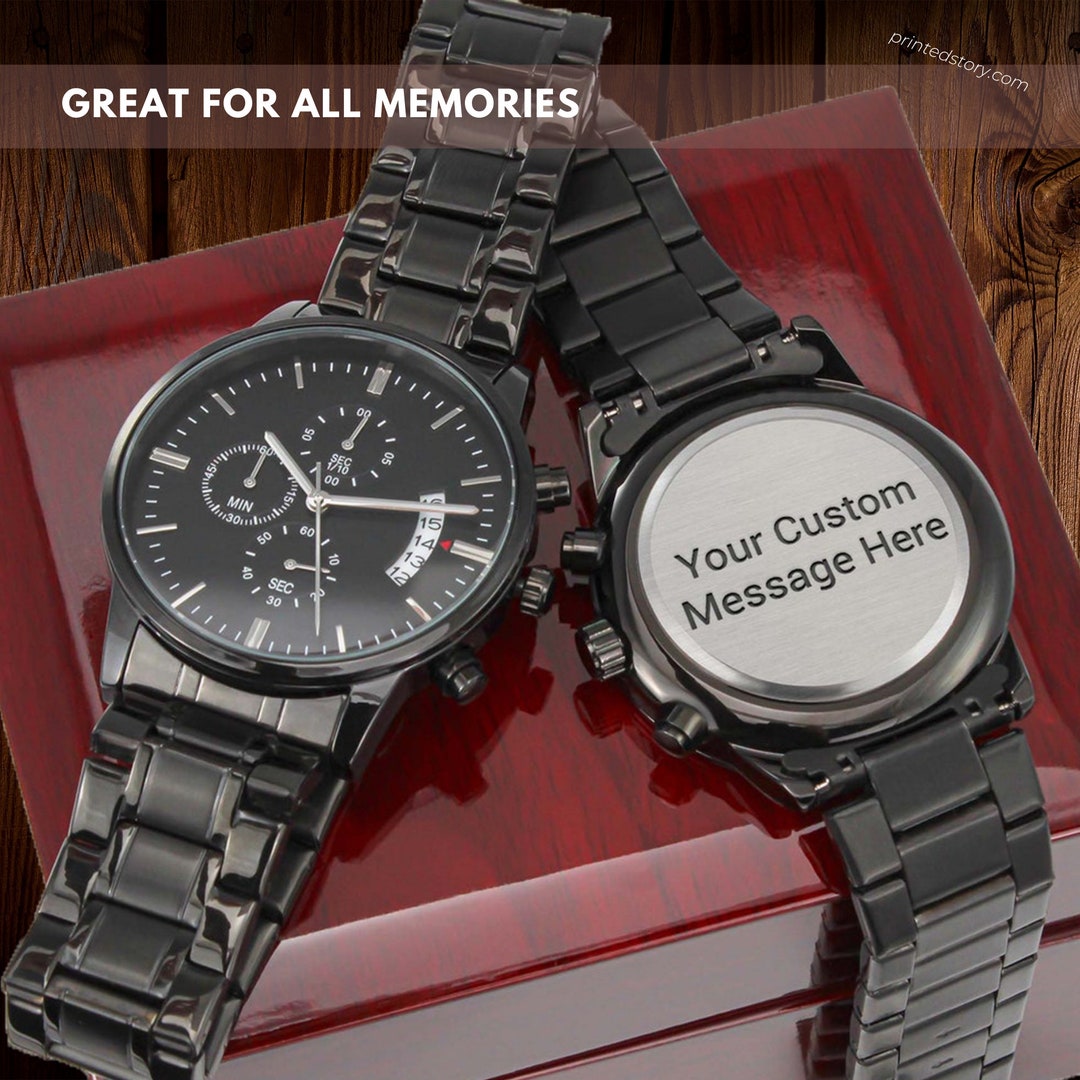 Personalized Engraved Watch for Men, Gift for Him, Gift for Dad, Gift ...