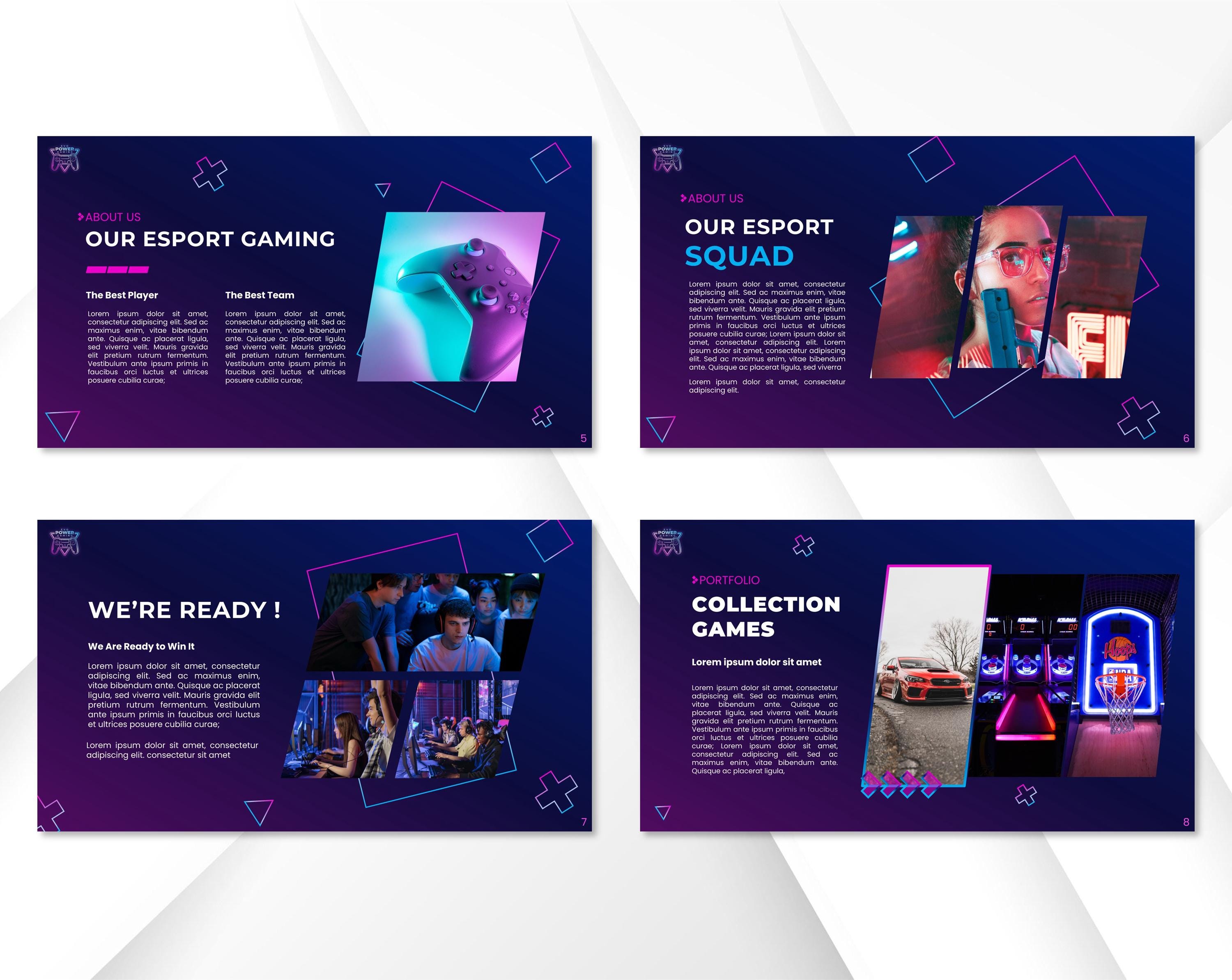 30 Unique Slide Gaming E-sports Powerpoint Presentation Creative ...
