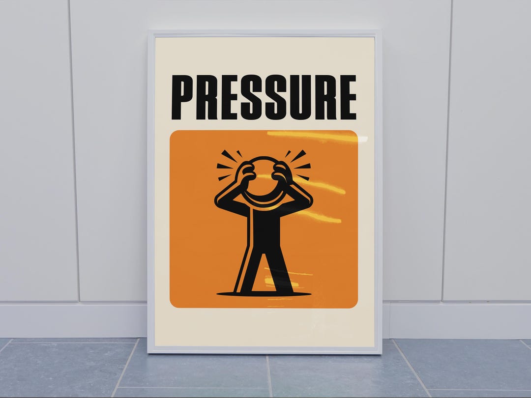 Pressure Stickman, Poster, Motivation Quote, Colorful Poster ...