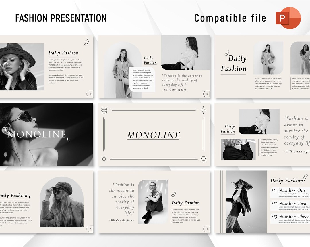 30 Unique Slide Beauty Fashion Powerpoint Presentation Template - Etsy
