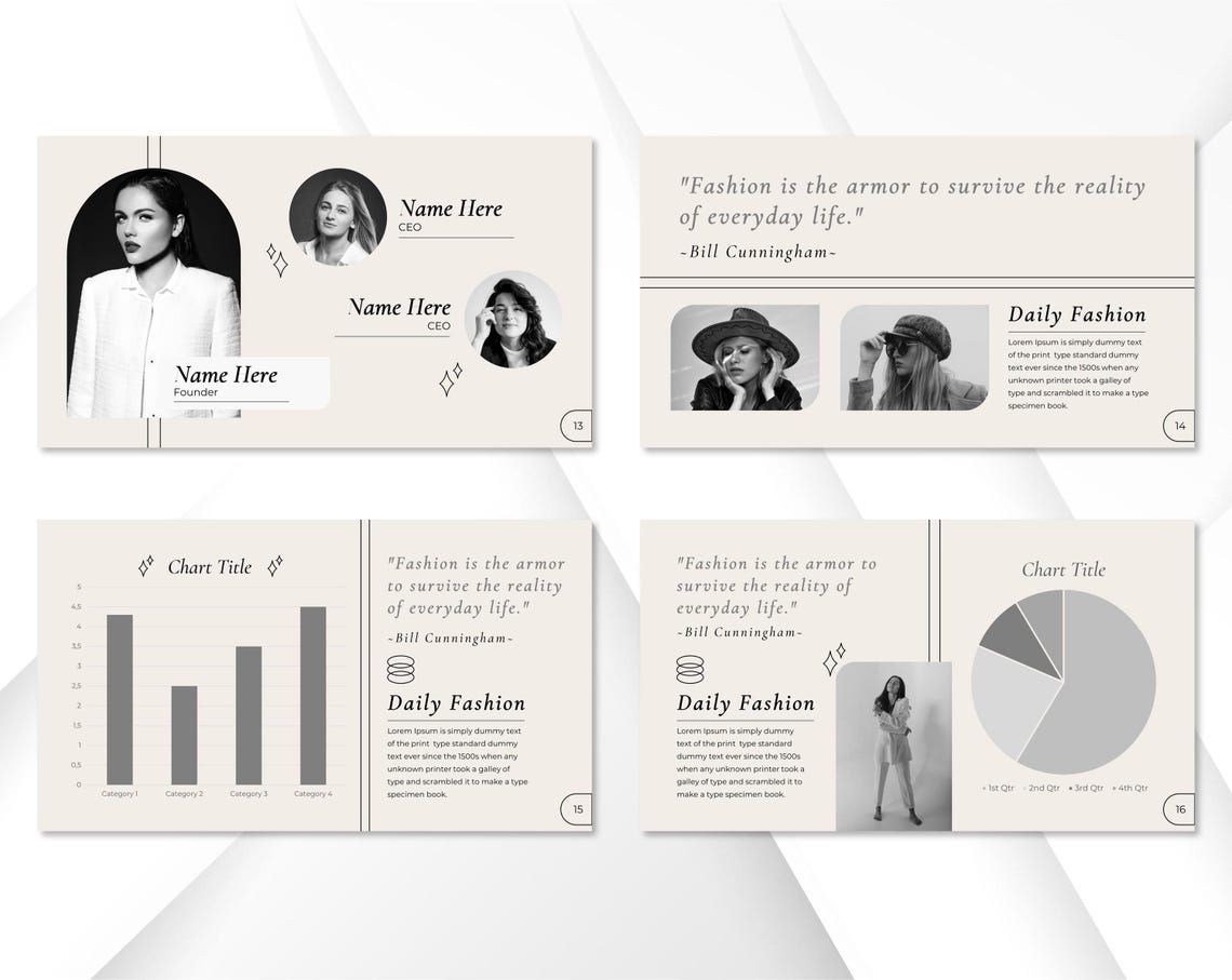 30 Unique Slide Beauty Fashion Powerpoint Presentation Template - Etsy