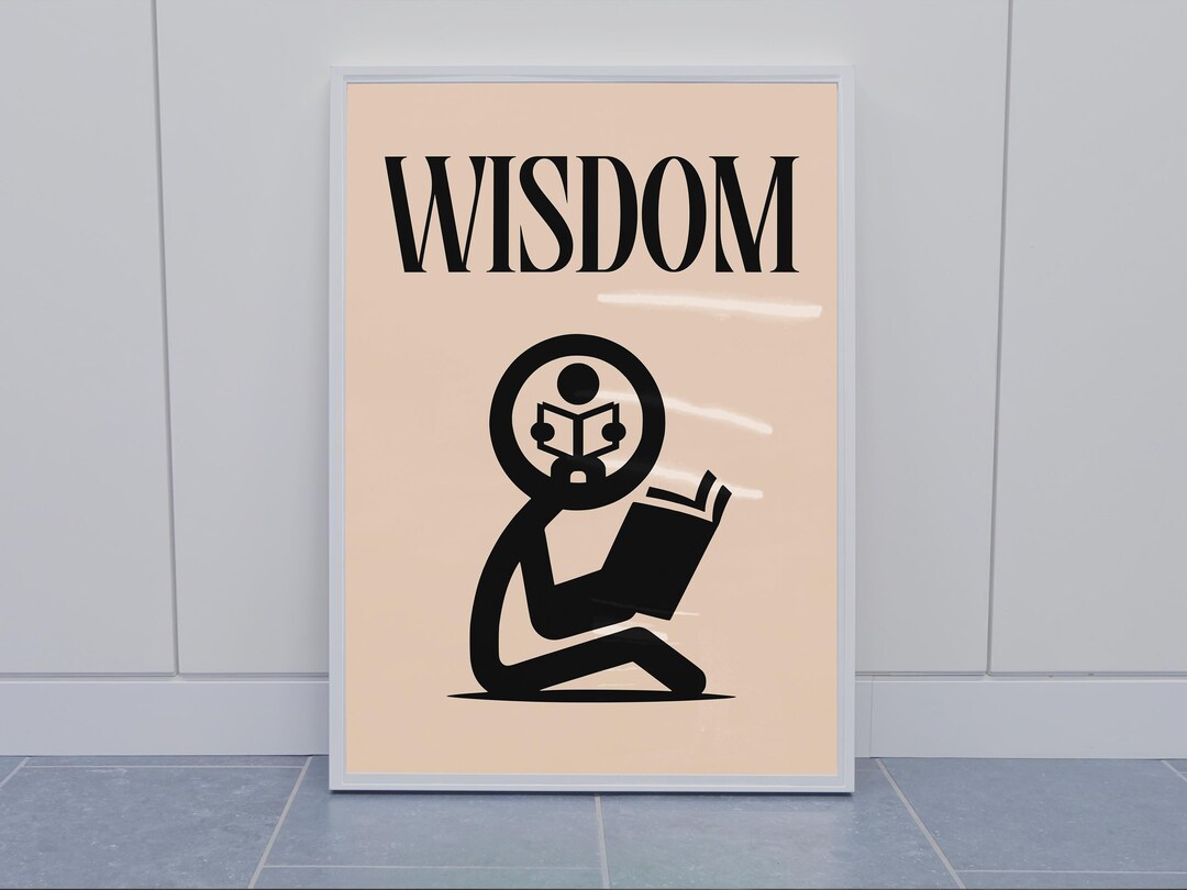 Wisdom, Poster, Motivation Quote, Colorful Poster, Typography Wall Art ...