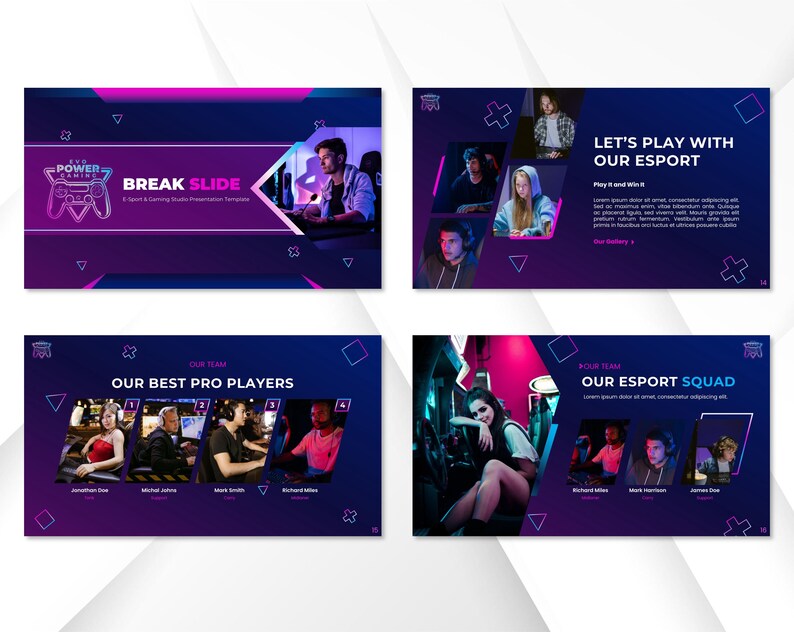 30 Unique Slide Gaming E-sports Powerpoint Presentation Creative ...