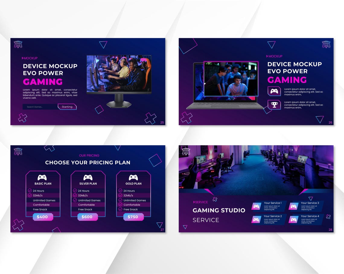 30 Unique Slide Gaming E-sports Powerpoint Presentation Creative ...