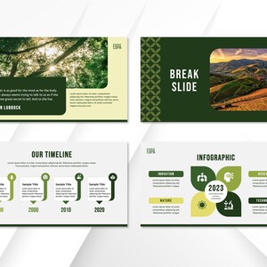 30 Unique Slide Green Nature Powerpoint Presentation Template - Etsy