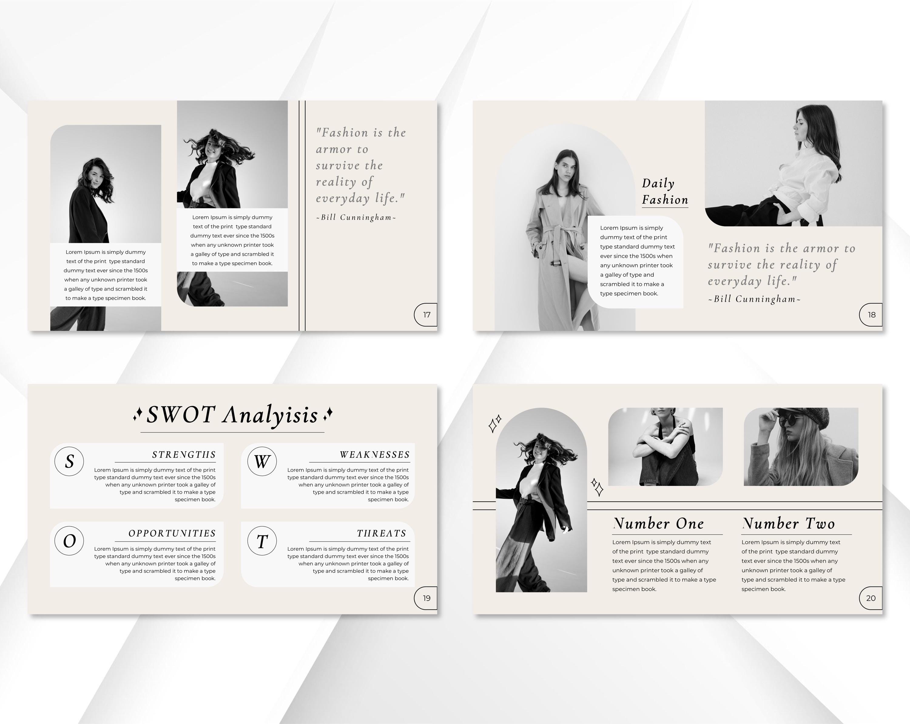 30 Unique Slide Beauty Fashion Powerpoint Presentation Template - Etsy
