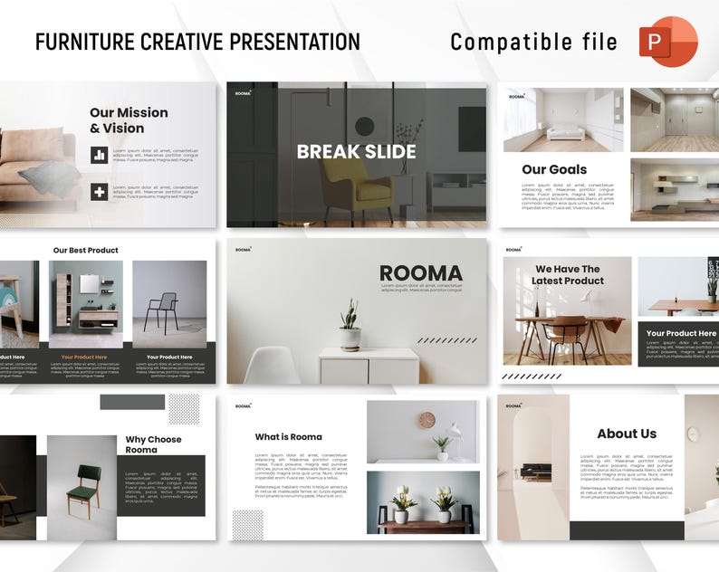 30 Slide Unique Furniture Presentation Template Creative - Etsy