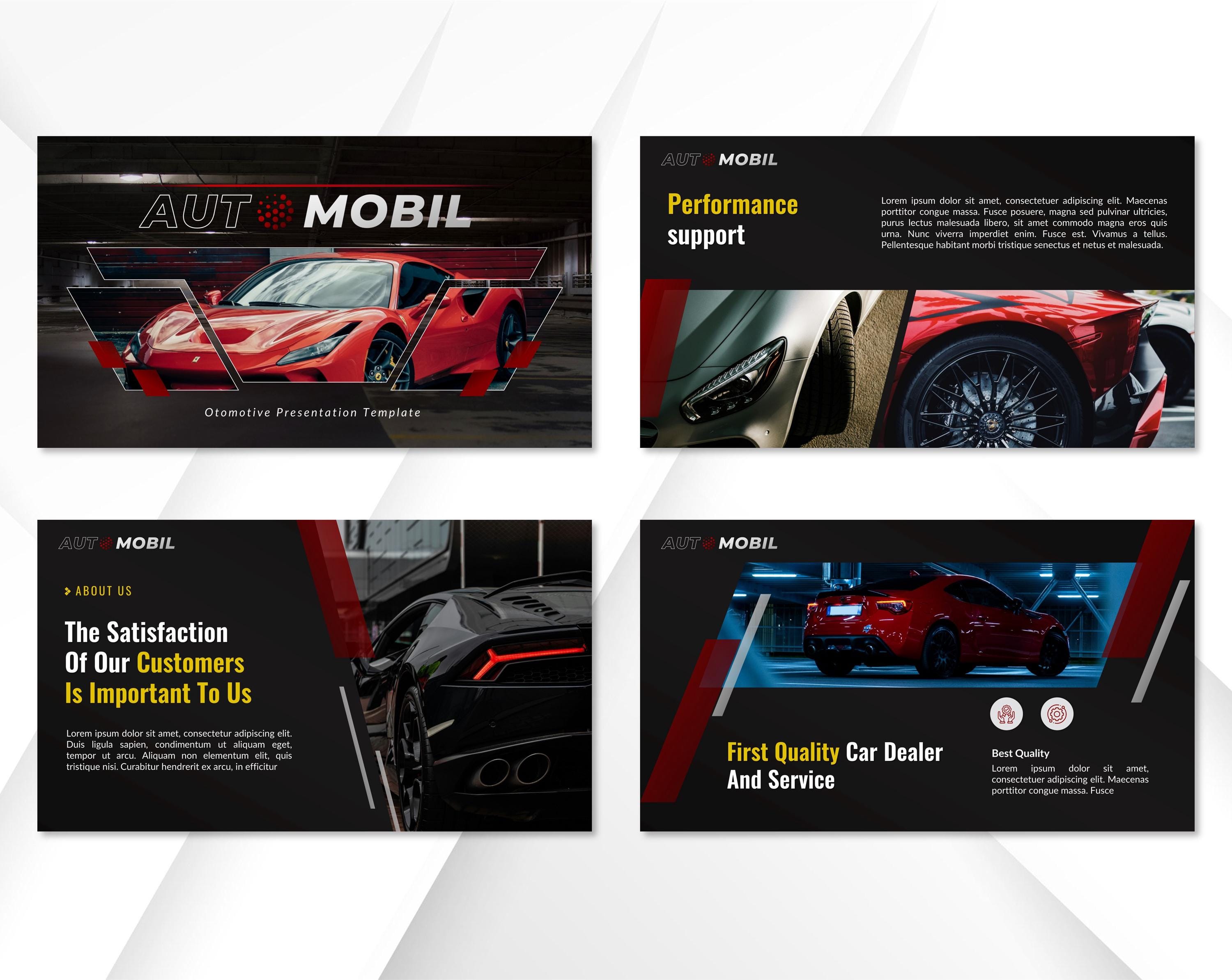 33 Unique Slide Automotive Powerpoint Presentation Creative Template - Etsy