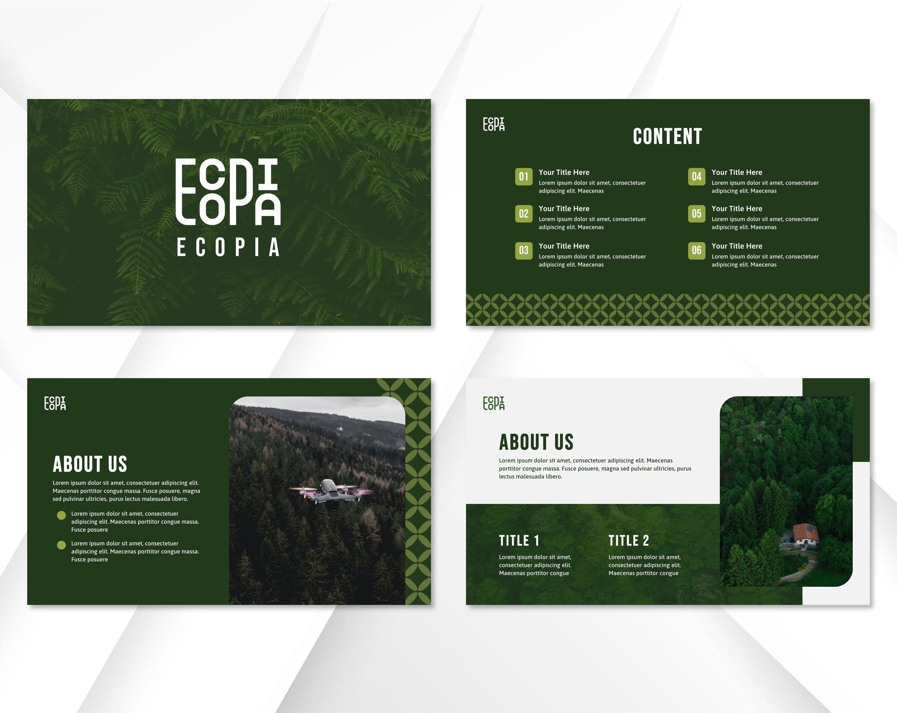 30 Unique Slide Green Nature Powerpoint Presentation Template - Etsy