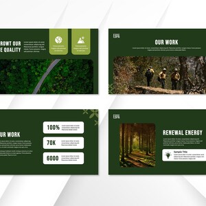 30 Unique Slide Green Nature Powerpoint Presentation Template - Etsy