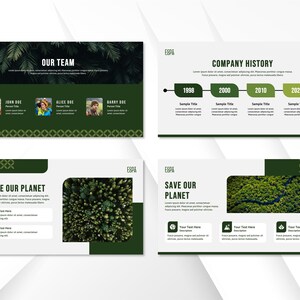 30 Unique Slide Green Nature Powerpoint Presentation Template - Etsy
