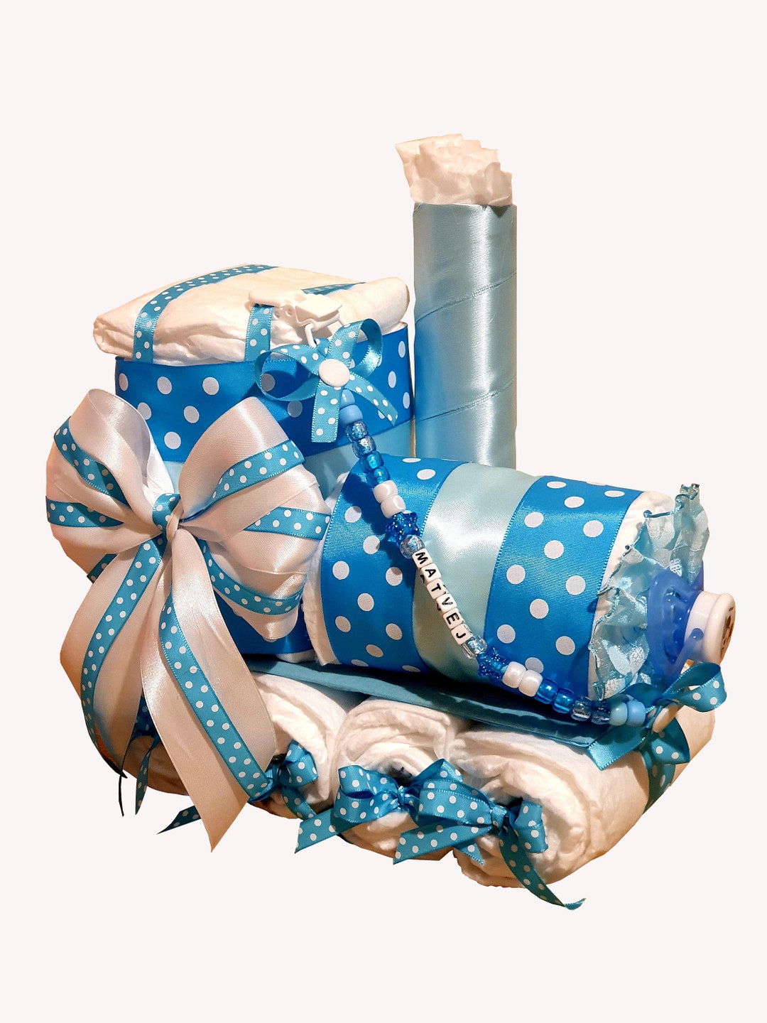 BEAUTIFUL Baby Nappy TRAIN cake basket/hamper New Born Gift - Etsy.de