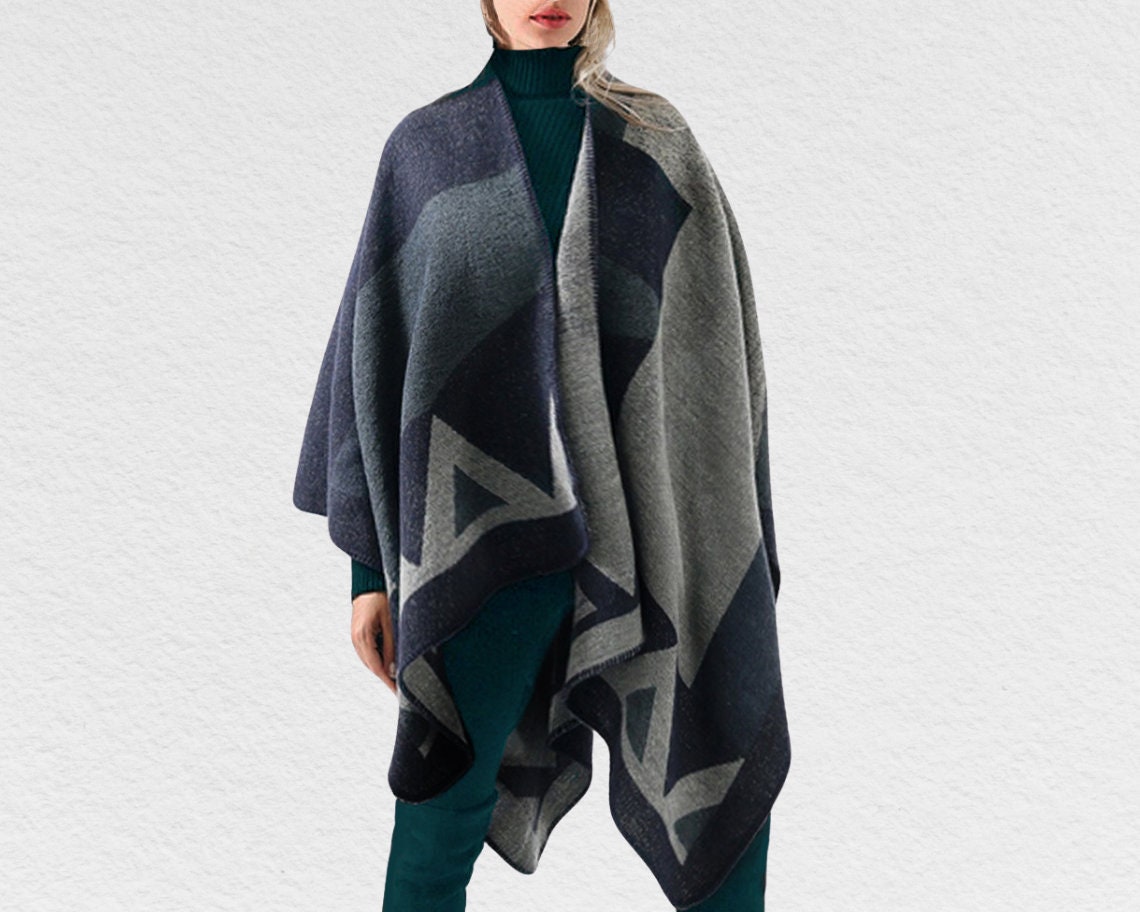 Cozy Warm Blanket Cloak Scarf Sweater for Women Soft Shawl | Etsy