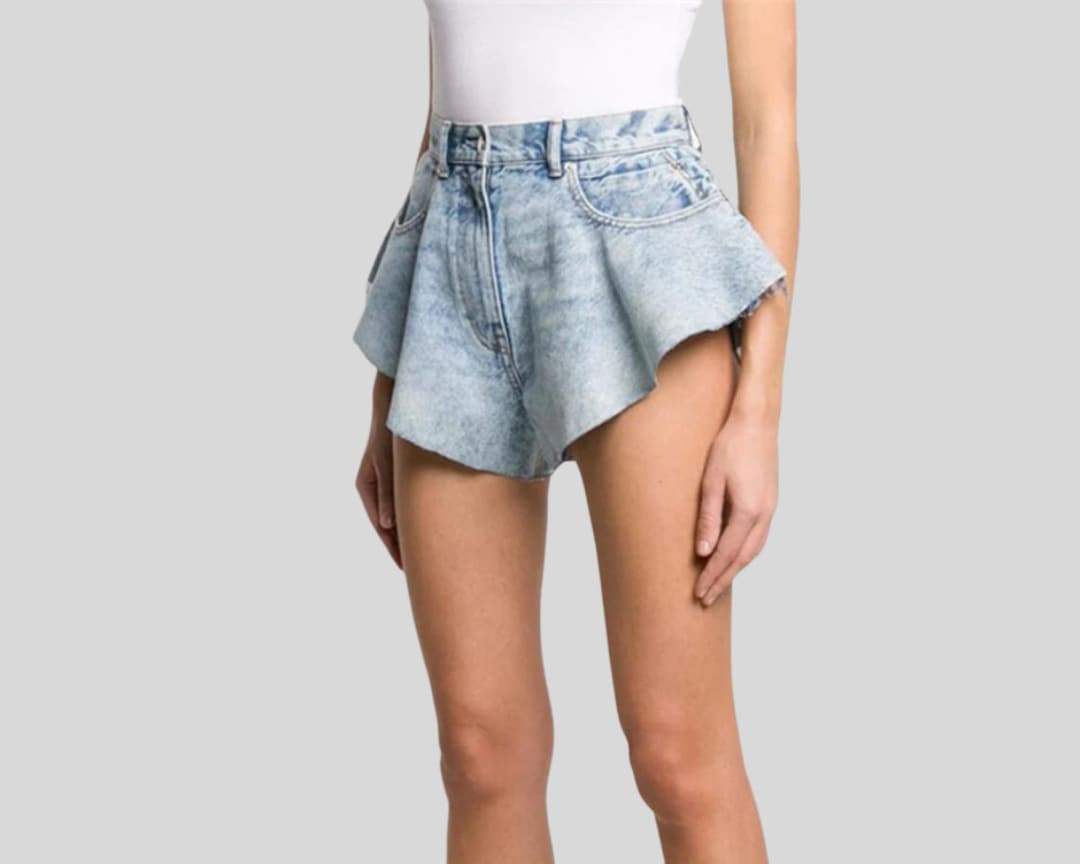 Wide Leg Jean Shorts Women High Waisted Denim 90's Summer - Etsy.de