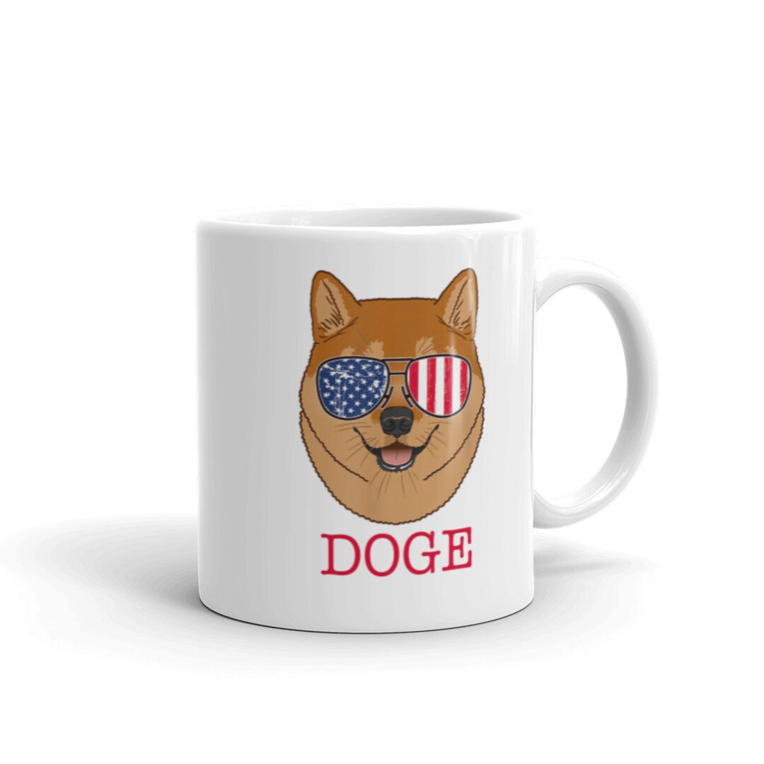 White Glossy Mug, Doge, Dogecoin Coffee Mug, Dogecoin Gift, Doge to the ...