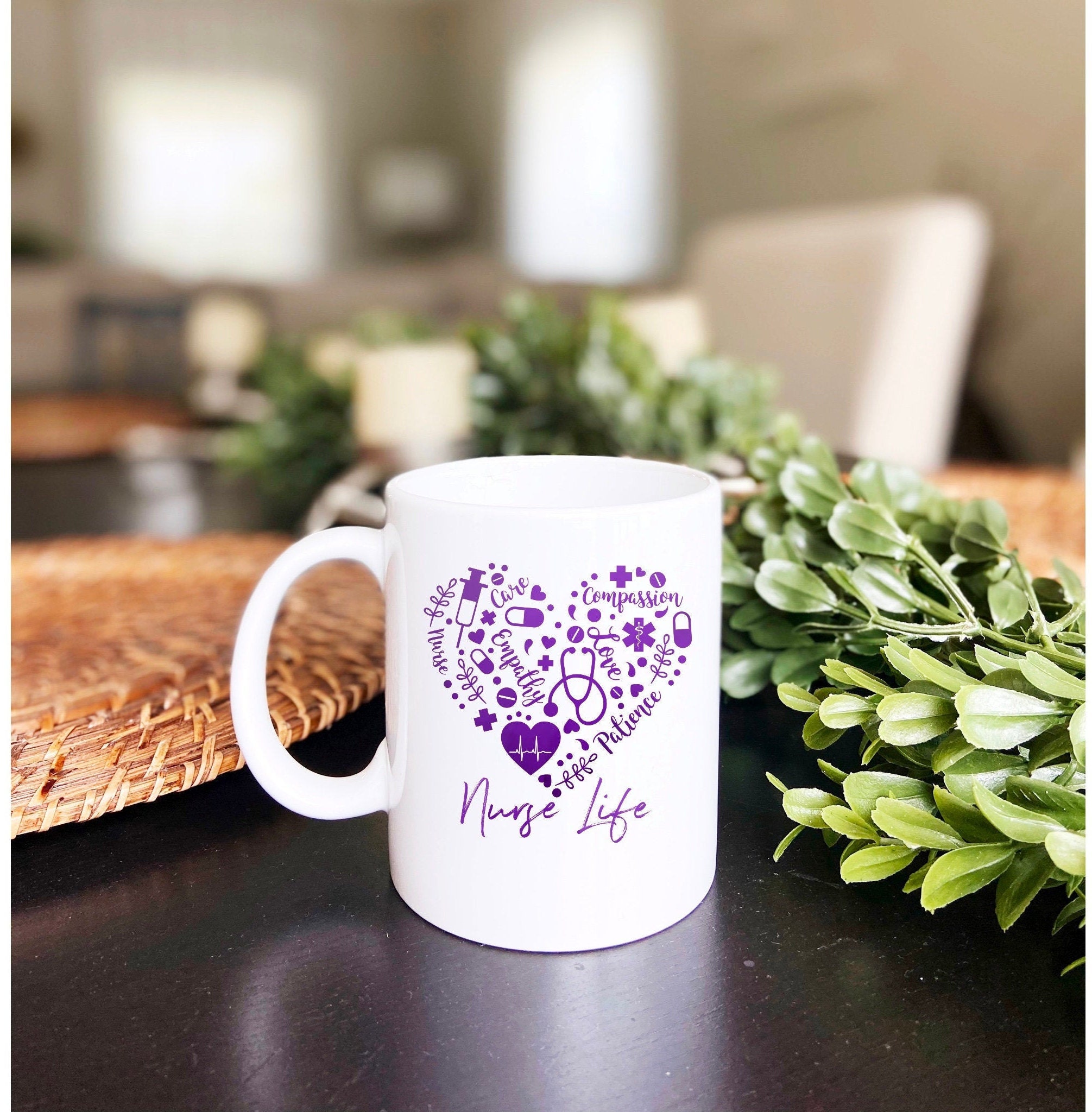 White Glossy Mug, Essential Nurse Coffee Mug, Essential Worker Gift ...