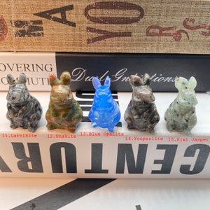 Quartz Crystal Rabbit, Gemstone Rabbit Figurine, Crystal Animal Carving ...