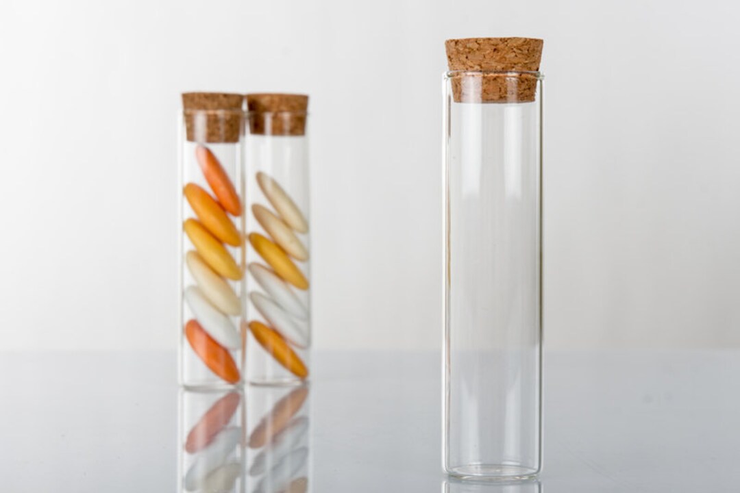 12 Glass Test Tubes With Cork Stopper 12 Glass Test Tubes With Cork - Etsy