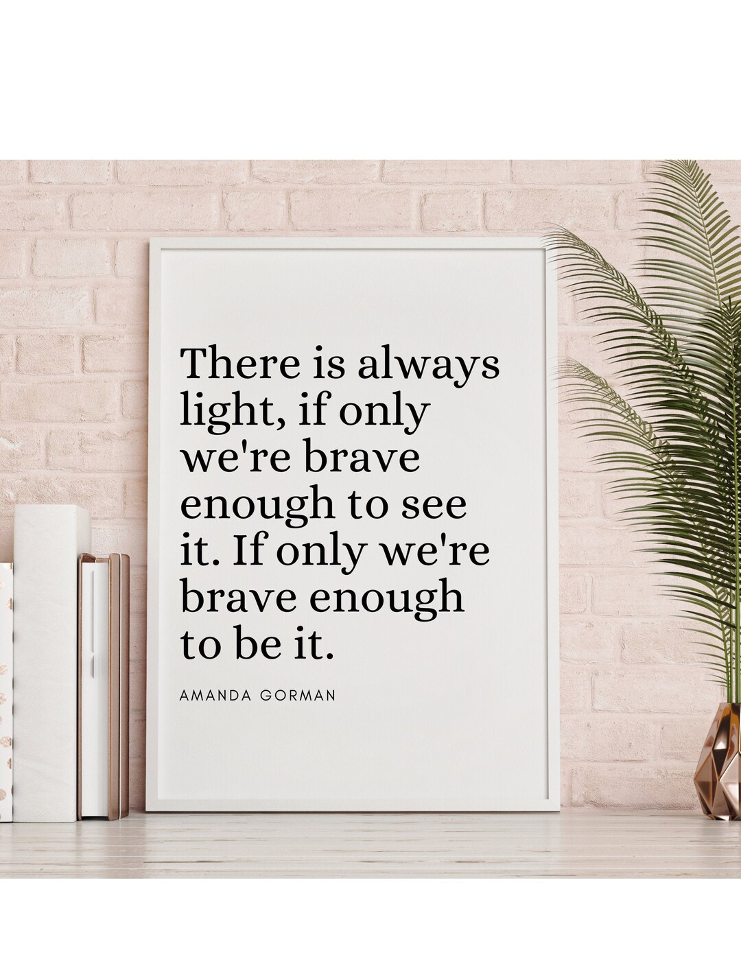 Amanda Gorman Quote, Framed Wall Decor, Poet - Etsy