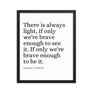 Amanda Gorman Quote, Framed Wall Decor, Poet - Etsy