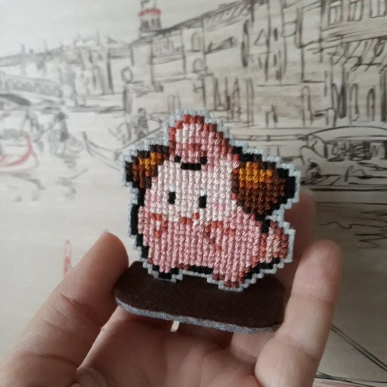 Cleffa figure figurine pixel art collectibles | Etsy