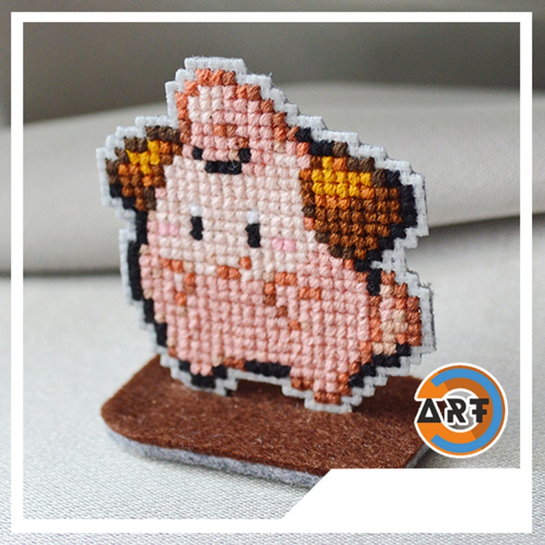 Cleffa figure figurine pixel art collectibles | Etsy