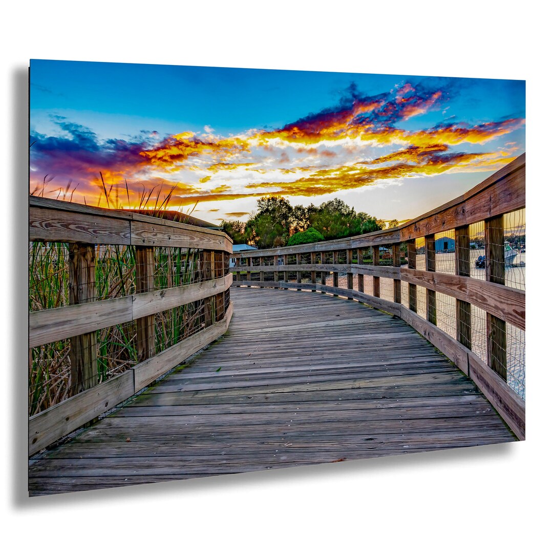 Wooden Pathway Through Florida Vegetation Leading Into the Sunset - Etsy