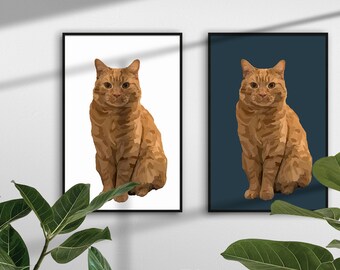 Ginger Cat Print - Etsy