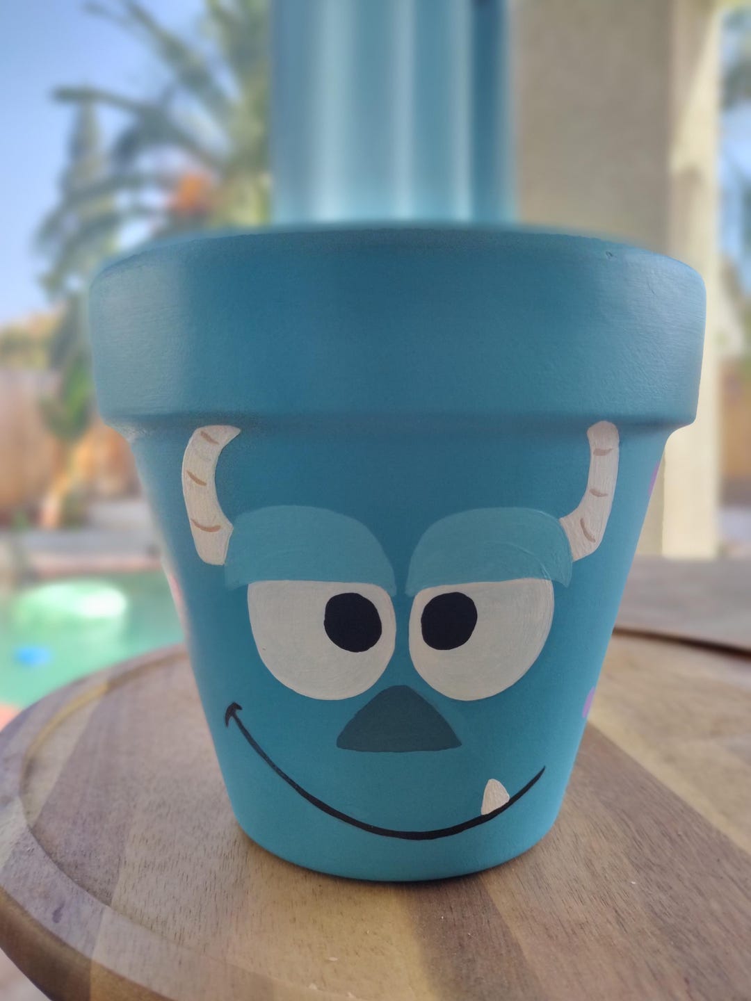 Sullivan | 6" Hand Painted Terracotta Pot - Etsy