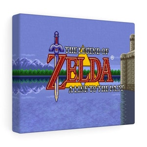 A Link to the Past Title Screen Retro Gaming Classic Pixel Wall Art ...