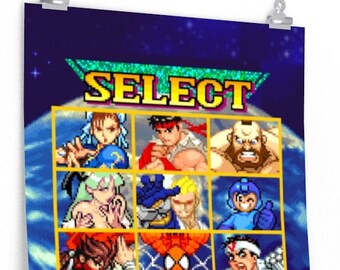 MVC 1 Vs Capcom Arcade Fighting Game Versus Character Select - Etsy