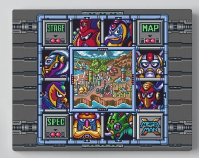 Megaman X Stage & Boss Select Screen Notebook Mouse Pad - Etsy
