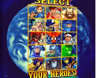Marvel Vs Capcom 2 Character Selection Screen