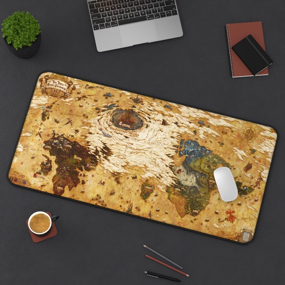 FFXIV World Map Three Continents Eorzea Hydaelyn Large Mouse Pad - Etsy