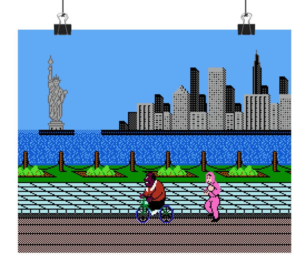 Little Mac Jogging With Coach Through NYC Punch Out Poster - Etsy