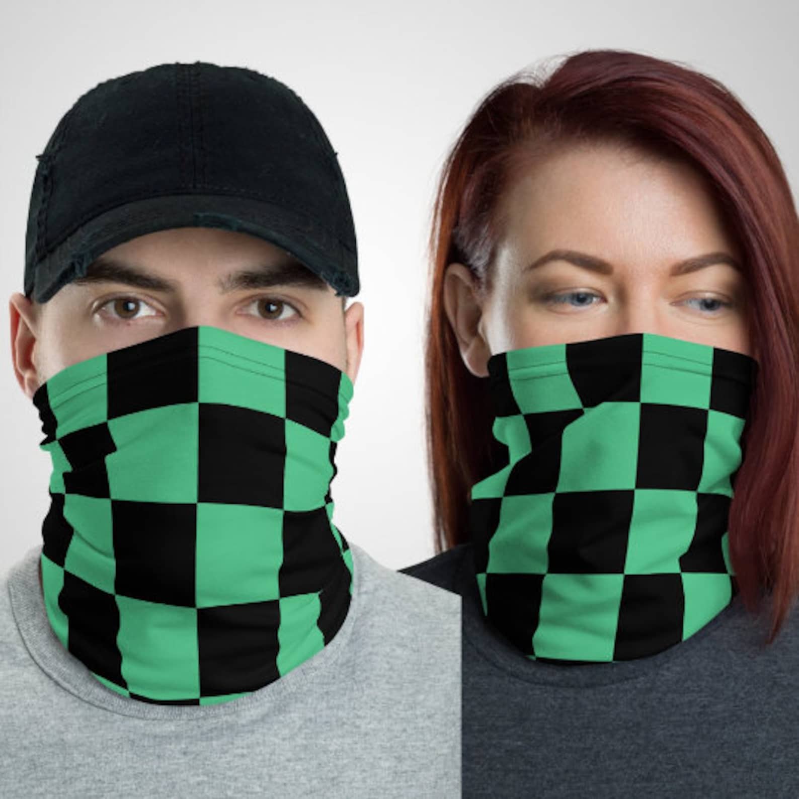 Green Black Checker Haori Pattern for Anime Manga Cosplay - Etsy