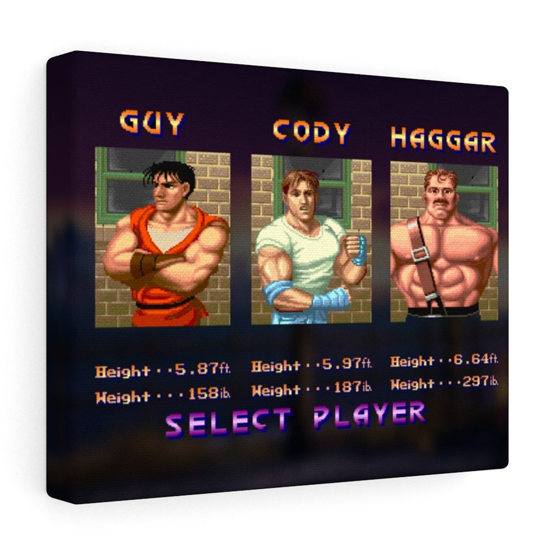 Final Fight Arcade Classic Game Character Select Screen Metro - Etsy