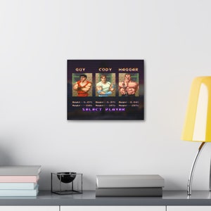Final Fight Arcade Classic Game Character Select Screen Metro City Wall ...