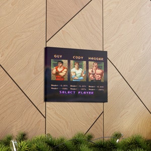 Final Fight Arcade Classic Game Character Select Screen Metro City Wall ...