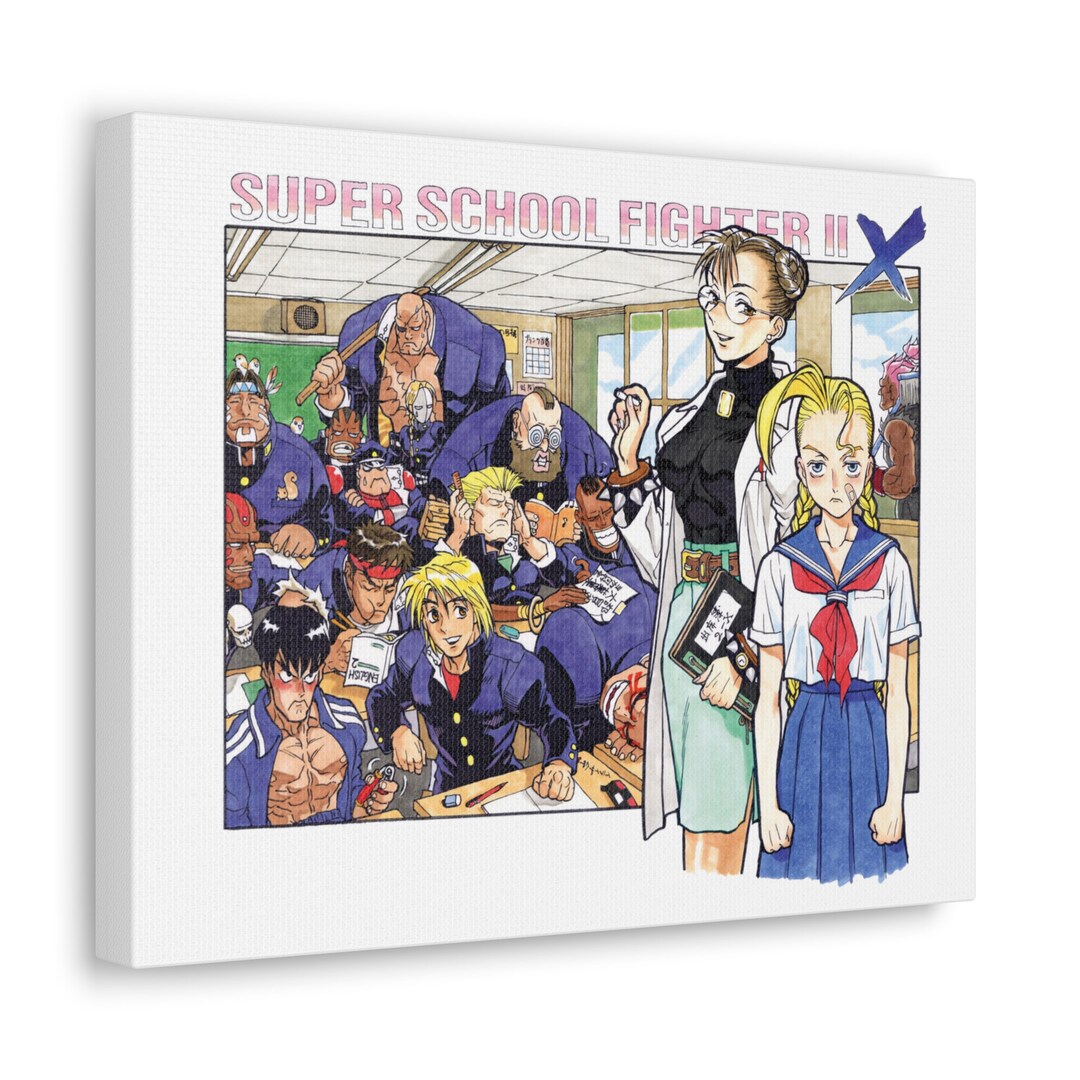 Super School Fighter II Street SFII Turbo Classroom Parody Retro Gaming ...