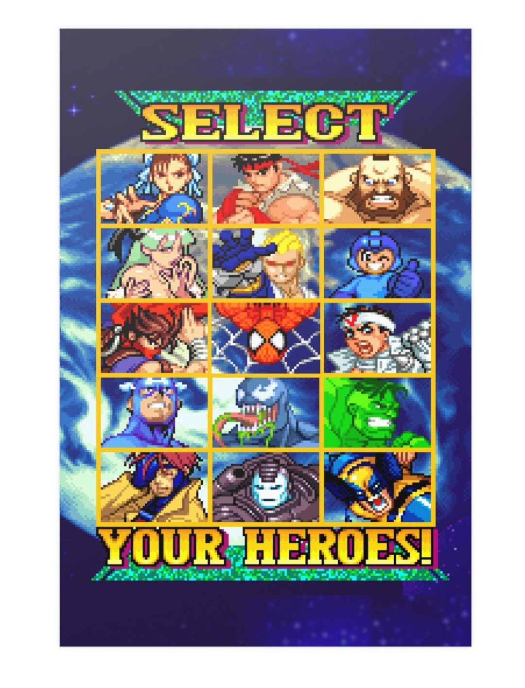 MVC Arcade VS Classic Retro Gaming Character Select Screen - Etsy